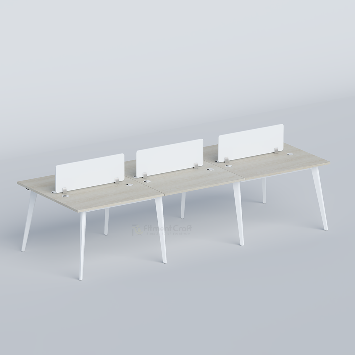 Zenora Six-Seater Workstation – Fitment Craft