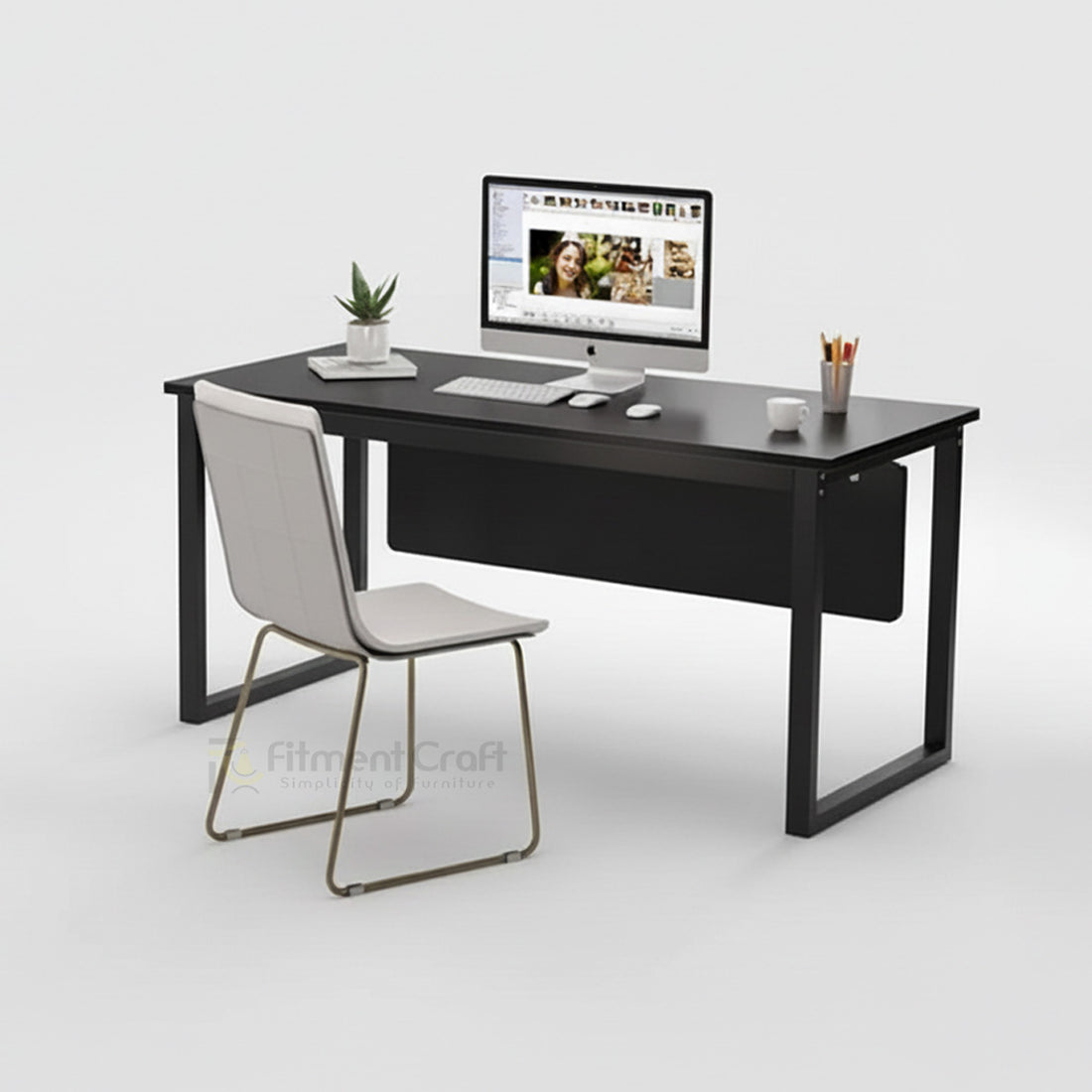 Regent - Executive Office Desk with File Cabinet | TV5-003