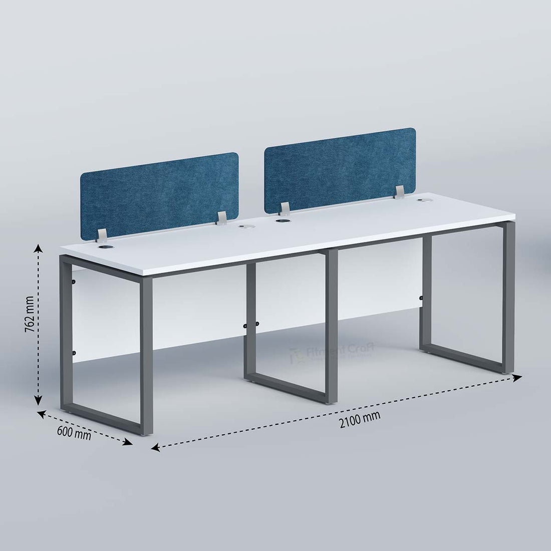 Flexi - side by side two seater workstation